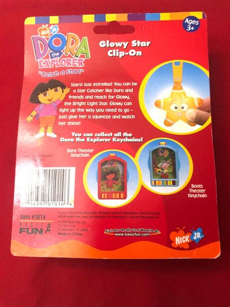 Dora The Explorer Take Along Glowy Star Clip On Basic Fun Mib Rare