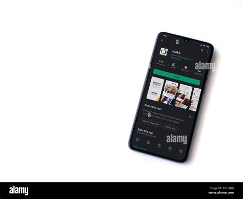 lod israel july 8 2020 mako app play store page on the display of