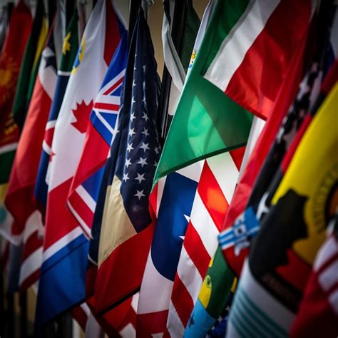 Colección De Banderas De Identidades Nacionales Diversas Y Coloridas