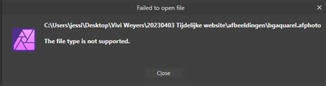 Afdesign Files Won T Open File Type Is Not Supported Desktop Questions MacOS And Windows