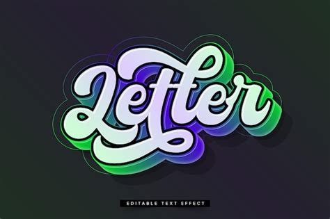 Premium Vector Editable 3d Trendy Lettering Text Effect