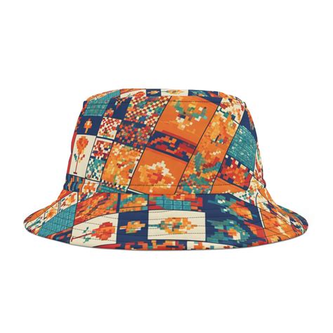 Bucket Hat Pixel Hat Pixelated Hat Unique Bucket Hat Trendy Bucket