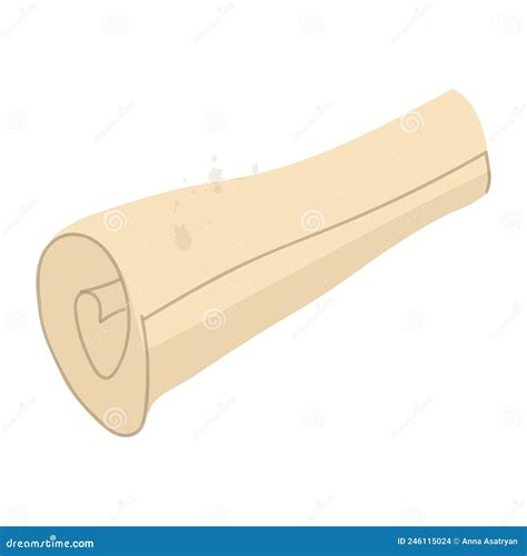 Paper Scroll Illustration Isolated On White Background Stock Vector