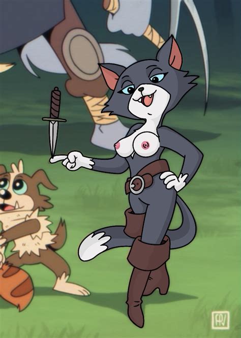 Rule 34 Belt Black Fur Boots Breasts Breasts Out Cat Ears Cat Tail