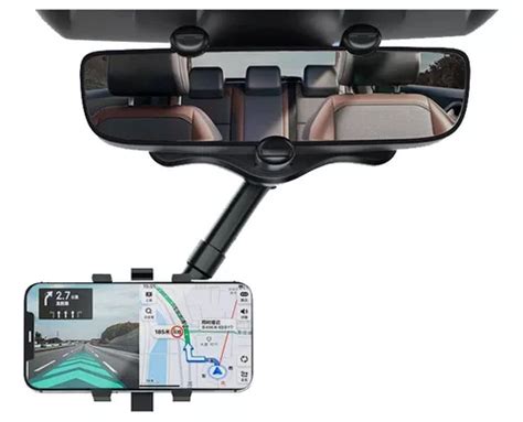Soporte Holder Celular Espejo Retrovisor Carro 360 Rotación Mercadolibre