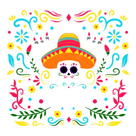 Plantilla De Fondo Del Día De Los Muertos PNG dibujos Sugar Skull Dia