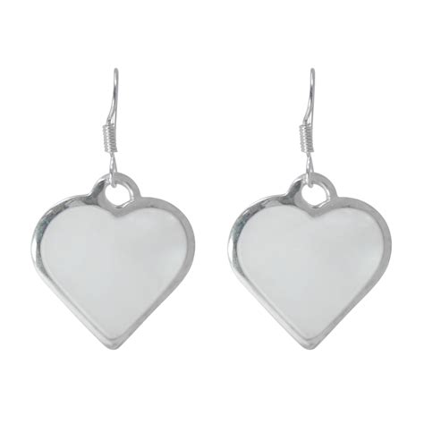 Mother Of Pearl Heart Earrings Fairtrade Caravans