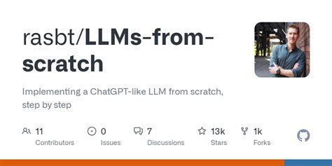 github rasbt llms from scratch implement a chatgpt like llm in pytorch… mike tamir phd