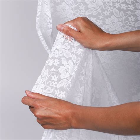 Купить Ткань гипюр стрейч арт.TBY.M0064 шир.150см 90 г/м² цв.белый уп ...