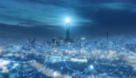 네트워크 기술 도시 배경 사진 및 창의적인 일러스트 무료 다운로드 Lovepik