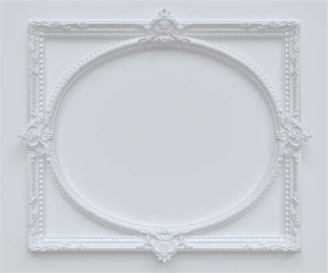 Premium Photo Ornate White Frame