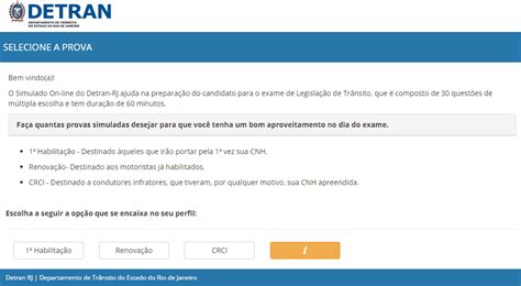 Simulado DETRAN RJ Clube DETRAN