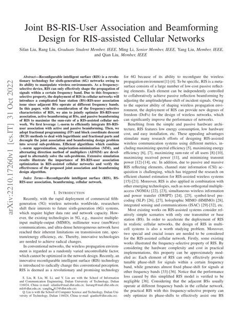 Pdf Joint Bs Ris User Association And Beamforming Design For Ris Assisted Cellular Networks