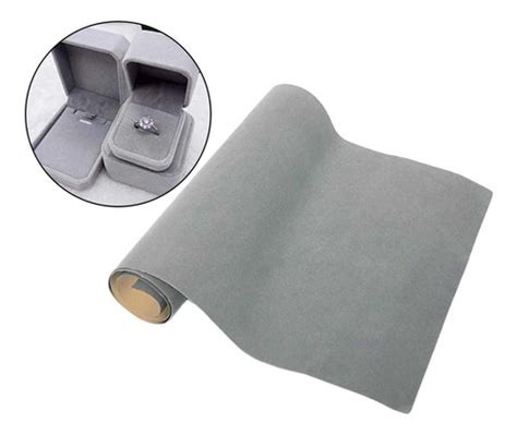 Terciopelo Flocado Del Forro Para El Arte Gris Los 40x148cm Cuotas