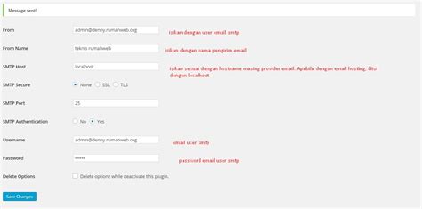 Way To Setting Smtp On Plugin Contact Form Using Cpanel Plesk