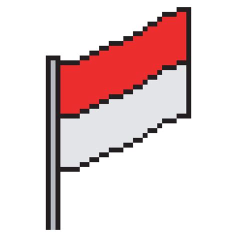 Indonesia Flag Pixel Art Vector Illustration 16412958 Vector Art At Vecteezy