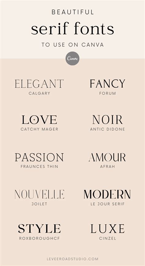 Best Fonts For Canva Elegant And Modern Font Combo Typography
