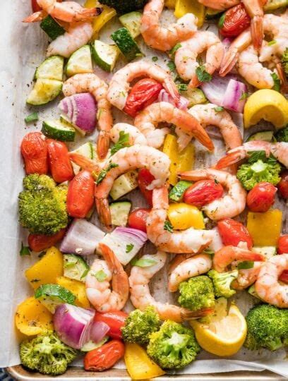 Sheet Pan Shrimp And Veggies Nourish And Fete