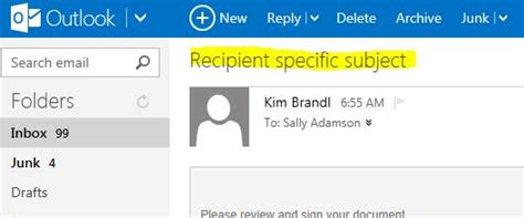 Docusignapi Recipient Specific Email Subject Stack Overflow