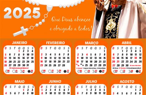 Calendário Padre Marcelo Rossi 2025 Digital Grátis