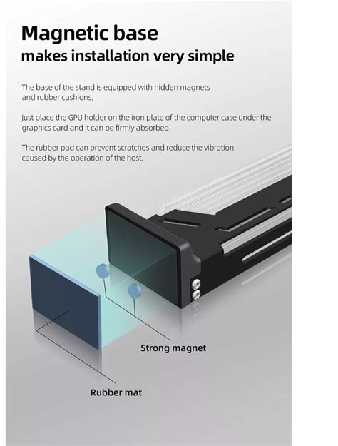 Coolmoon Cm Gh2 Gpu Holder Gpu Stand 5v Argb Sync Vertical Graphics Card Bracket Height