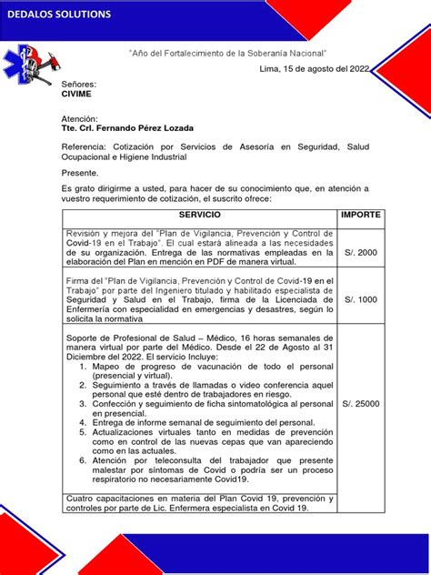 Propuesta De Servicio Pdf