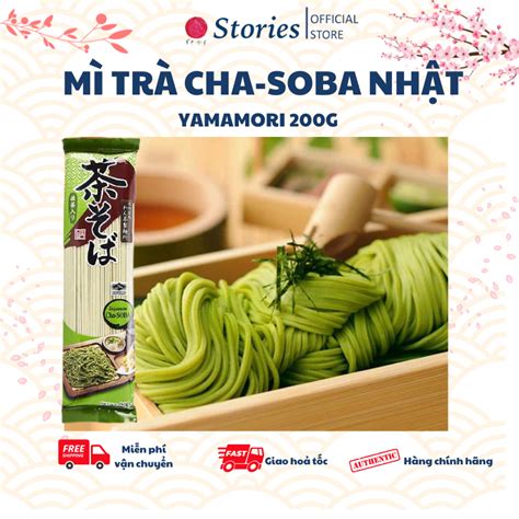 Mì Trà Cha Soba Yamamoiri 200g Mì Soba Nhật Bản Mì Cha Soba Chính