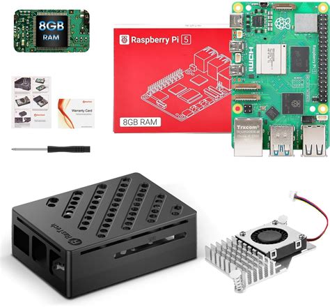 Tada For Raspberry Pi 5 8gb Basic Kit Including Pi 5 8gb Board Pi 5 Abs Case And Tada For Raspberry Pi 5 8gb Basic Kit Including Pi 5 8gb Board Pi 5 Abs Case And