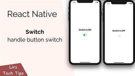 React Native Handle Button Switch Youtube