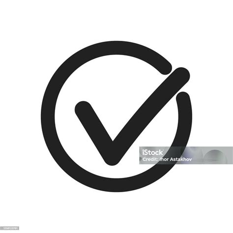 Vetores De Ícone De Marca De Verificação Marca De Verificação Preta No