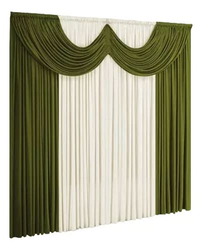 Cortina Paris X Metros Para Sala Quarto Escrit Rio Cor Verde Palha Mercadolivre