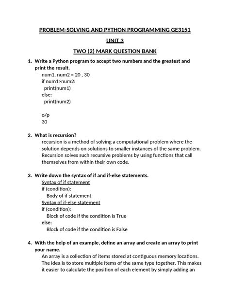 Pyhton Basics Pt 2 Pdf Control Flow Function Mathematics