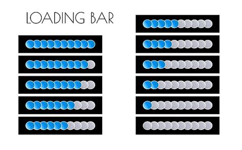 Blue Loading Bars Pre Loader Vector Status Vector Pre Loader Vector