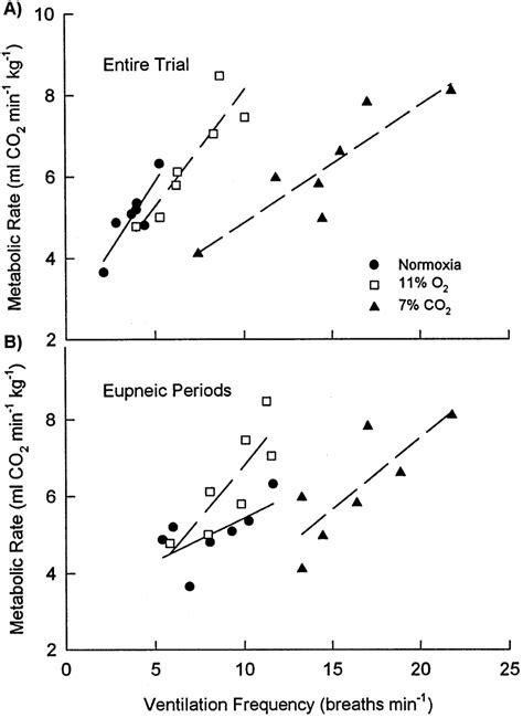 Relationships Between Metabolic Rate For The Entire Measurement Period