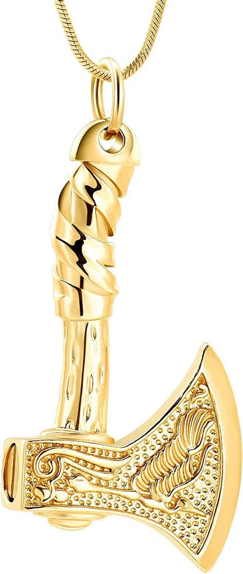 Nordic Viking Axe Cremation Jewelry Battle Axe Pendant Necklace Jewelry