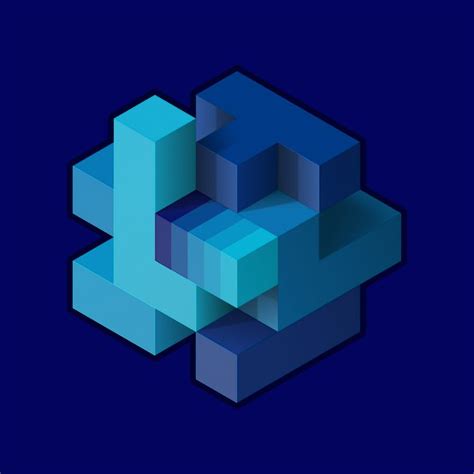 Stripedblock 04 Isometric Tetris Design