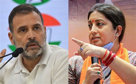 ‘stop Using Derogatory Language Against Smriti Irani Rahul Gandhi
