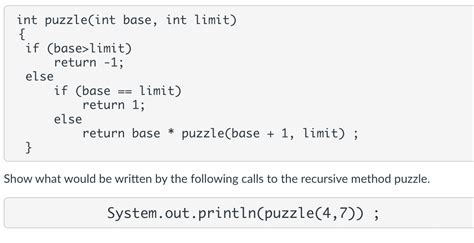 Solved Int Puzzleint Base Int Limit If Baselimit