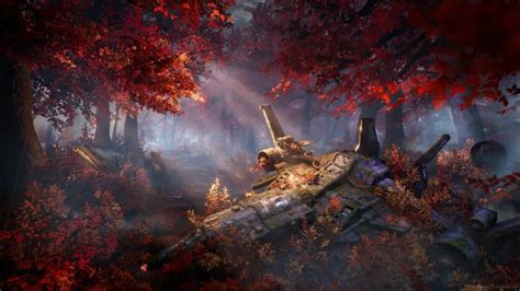 Campground Autumn Forest Live Wallpaper Moewalls