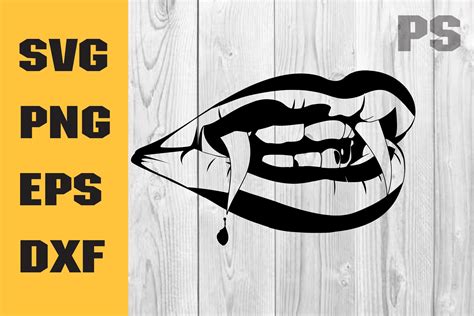 Vampire Lips Svg Vampire Biting Lips Graphic By Ilukkystore · Creative