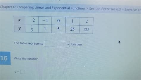 Solved Chapter 6 Comparing Linear And Exponential Functions Section