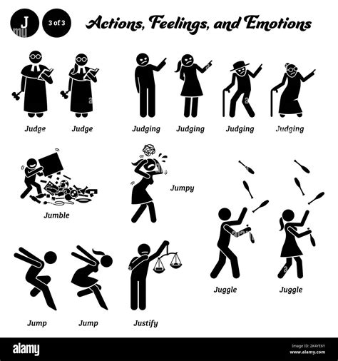 Stick Figure Human People Man Action Feelings And Emotions Icons