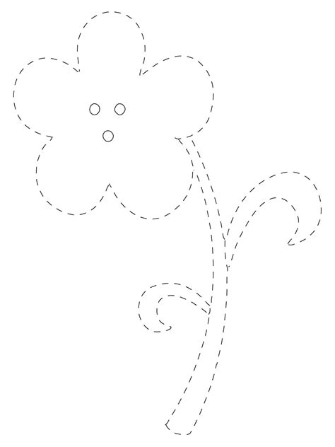 Flower Tracing Coloring Pages Coloringlib