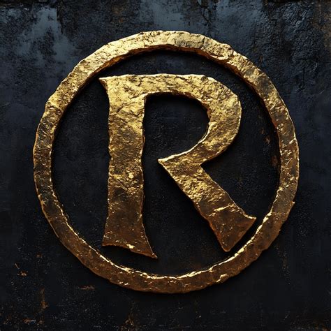 A Gold Symbol Is On A Black Background With A Symbol In Gold Premium