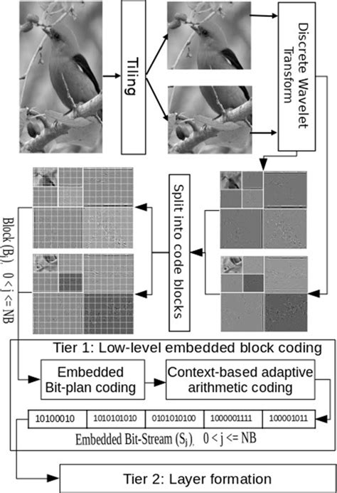 The Encoding Procedure Of Jpeg2000 Download Scientific Diagram