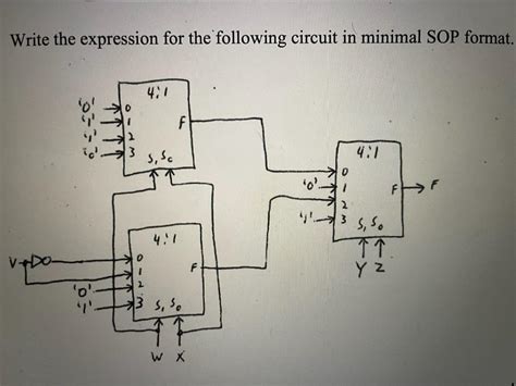 solved write the expression for the following circuit in