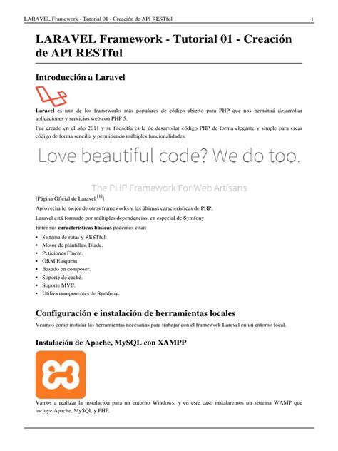 Laravel Framework Tutorial 01 Creacion D Pdf Datos De Computadora