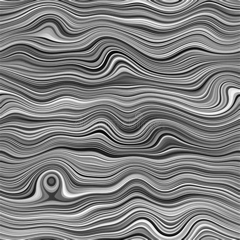 Seamless Wavy Monochrome Stripes Surface Pattern Design For Background Or Print Stock