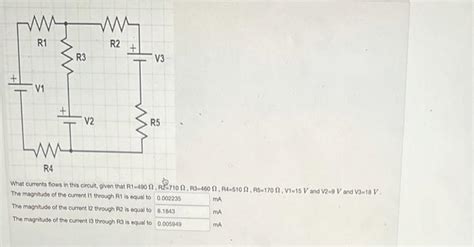 solved ws r1 r2 r3 v3 v1 v2 r5 lumi r4 what currents flows