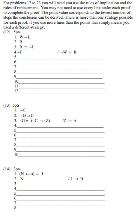 Solved For Problems 12 To 23 You Will Need You Use The Rules Chegg Com
